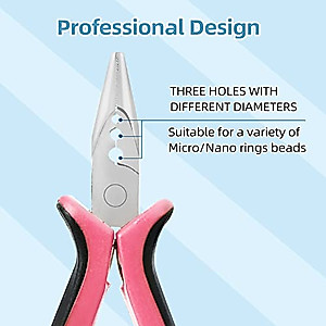 Neitsi 3 Holes Mini Plier For Micro Nano Ring Hair Extensions opener and Removal Tool