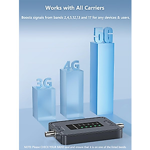 Cell Phone Signal Booster for RV | Boosts 5G 4G LTE for All U.S. Carriers - Verizon, AT&T, T-Mobile & More on Band 2, 4, 5, 12, 13 and 17 | Easy to Setup | FCC Approved