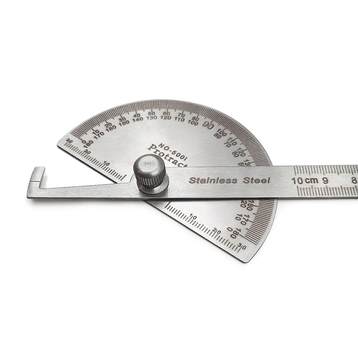 LYFJXX Angle Protractor,Stainless Steel Angle Ruler Finder 0-180 Degrees,10 cm Woodworking Ruler, Angle Measure Tool, Angle Finder Ruler, Craftsman Angle Measure Tool