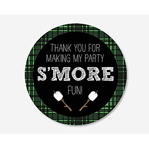 24-2" Thanks for Making My Party S'More Fun Birthday Party Favors, Baby Shower Favor Stickers, Bridal Shower Labels (#438-2)