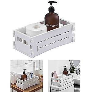 AOJEZOR Bathroom Storage Cabinet,with Toilet Paper Basket Set of 2 Great for Bathroom Storage,Narrow Bathroom Cabinet Waterproof Great for Small Spaces,Toilet Tank Basket Fit for Toilet Paper Storage