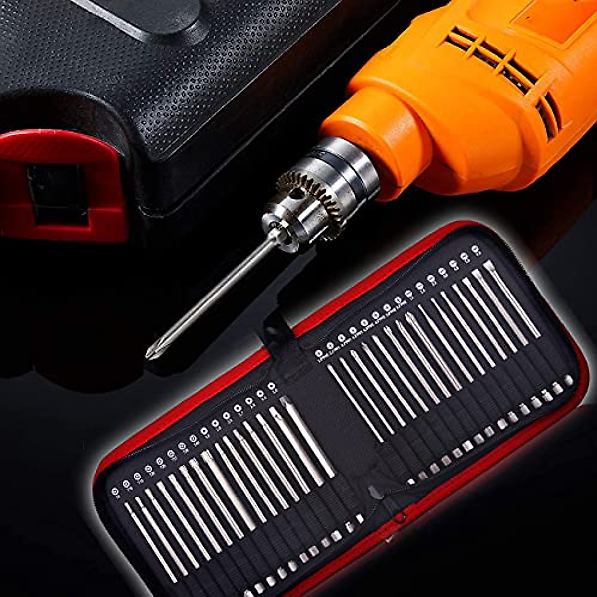 30 Pcs Long Magnetic Screwdriver Bit Set 4 Inch, Mixiflor 1/4 Inch Hex Shank S2 Steel Magnetic 4 Inch Long Drill Bits with Storage Box(Slotted+Cross+Square +Torx)