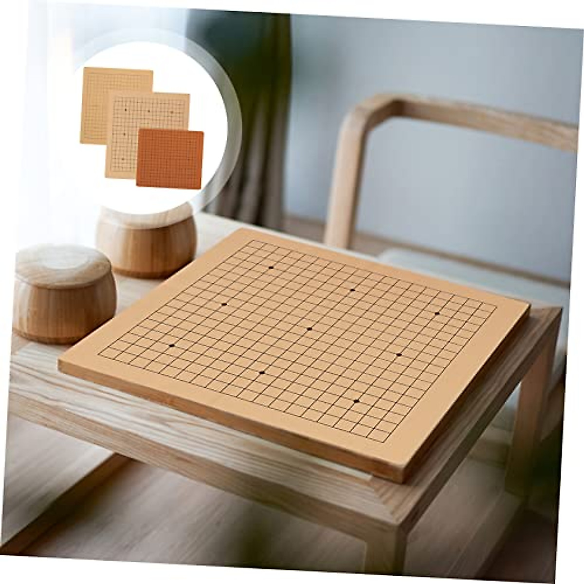 SAFIGLE 9 Pcs Go Board Travel Chess Set Travel Chess Board Portable Chess Board Roll-up Chess Board Folding Chess Chinese Chess Board Chessboard Plaything Go Boards Leather Go Board Mini