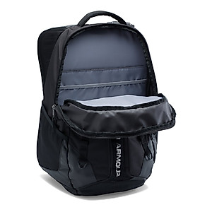 Under Armour Storm Contender Backpack, Black (001)/Steel, One Size Fits All Fits All