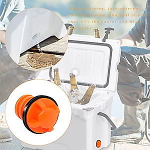 Cooler Drain Plugs Replacement Compatible with Yeti/Rtic 20 35 45 65 110 Cooler,Small Drain Plugs with Leak-Proof Design