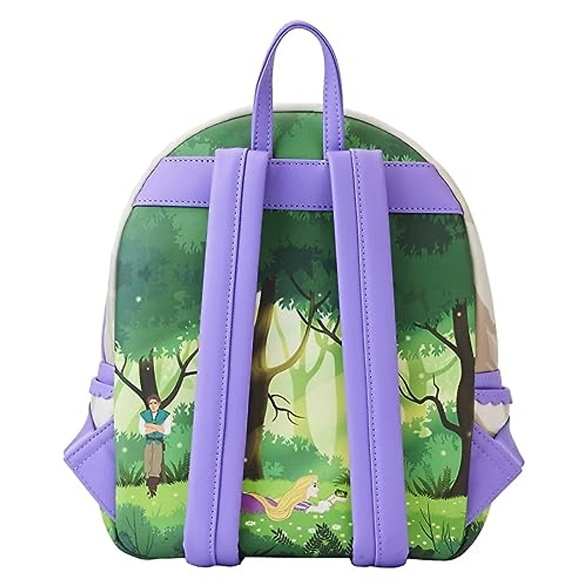 Loungefly Disney Tangled Rapunzel Swinging From Tower Mini Backpack Womens Double Strap Shoulder Bag Purse