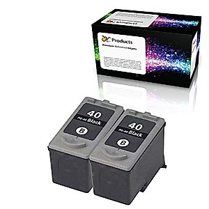 OCProducts Remanufactured Ink Cartridge Replacement for Canon PG-40 for Canon iP1800 MX310 MX300 MP470 MP460 MP210 MP190 Printers (2 Black)