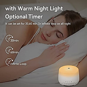 Vtechvat Sound Machine Baby Sound Machine for Sleeping, White Noise Machine with App Control 7 Color Night Light 30 Soothing Sounds Adjustable Volume and Brightness Noise Machine for Baby Adults Kids