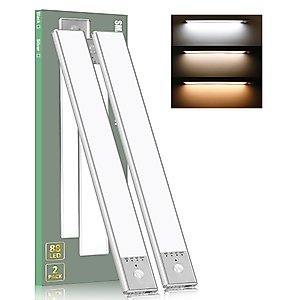 Benreom Motion Sensor Light Indoor, Under Cabinet Lights Rechargeable, Wireless Under Cabinet Lighting, Stick-on Anywhere Portable Little Light