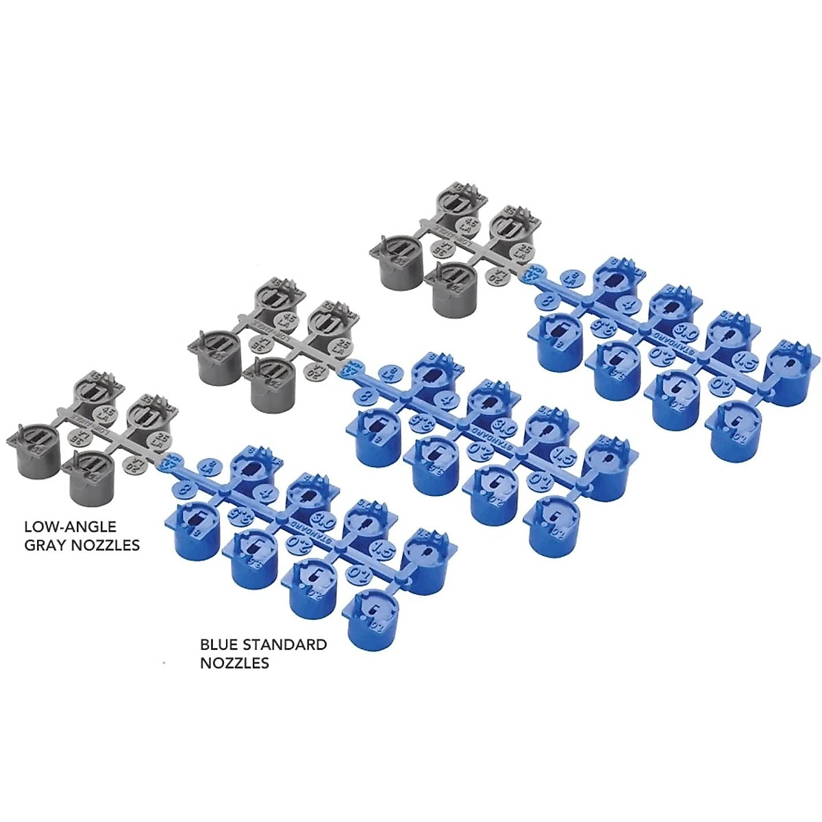 3 Pack of Hunter 782900 PGP Ultra, Blue Nozzle Rack, 782900SP Nozzle Tree for Hunter Rotors, PGP Ultra and I20 Ultra Rotor Sprinkler Heads, Hunter 782900 Nozzle Rack Set, Includes LED Keychain Light