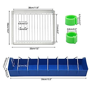 MINYULUA Pigeon Cage Door with 2pc Large Pigeon Feeder and Bird Leg Bands, Pigeon Loft Door for Parrots Bird Poultry Racing Pigeon Supplies, Food Dish Dispenser Tool