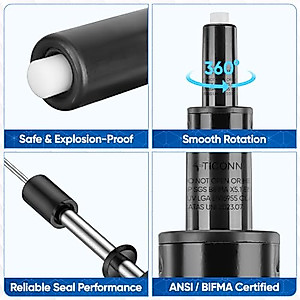 TICONN Office Chair Cylinder Replacement, 650 Lbs Weight Capacity Heavy Duty Universal Fit Gas Lift Piston with Removal Tool, ANSI Certified (4-3/4" (120mm))