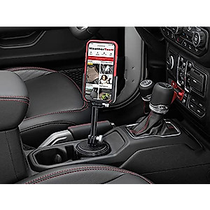 WeatherTech CupFone Two View with Extension, Cell Phone Holder for Car, Phone Mount - Universal Cup Holder Fit