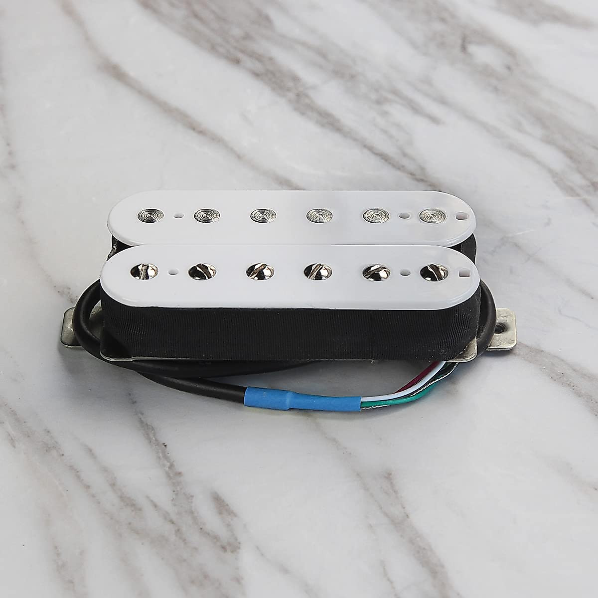 FLEOR Alnico 5 Guitar Pickup Double Coil Humbucker Pickups Neck and Bridge Set White