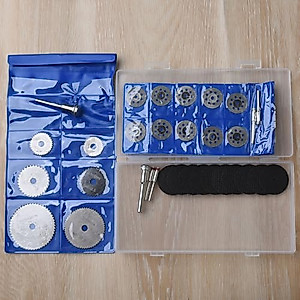 Cutting Wheel Set for Dremel Rotary Tool, HSS Circular Saw Blades, Resin Cutting Discs, 545 Diamond Cutting Wheel, Accessories Cutting Discs with 1/8" Shank for Wood Glass Plastic Stone Metalwith