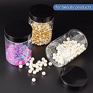 testyu Plastic Jars with Lids, 20 Pack 6 OZ Wide Mouth Jars with Airtight Lids, Clear Empty Slime Containers with Lids, Multipurpose Storage Jars for Home Kitchen Food Arts Crafts Cosmetic Sample