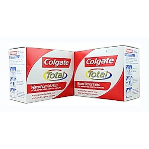 Colgate Waxed Dental Floss For Improved Mouth Health - Pack of 6 (25Mtr Per Pack)