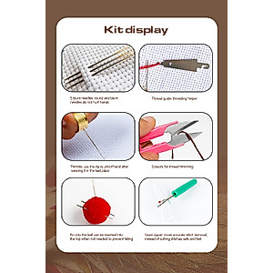 Golden Retriever Stamped Cross Stitch Kits Adults Beginners Pre-Printed Pattern 11CT DIY Embroidery Easy Needlepoint Kits Personalized Gifts for Home Decor 16x20inch