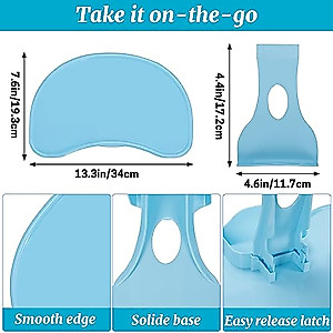 Gnegni Seat Tray Attachment Accessory Compatible with Bumbo Floor Seat, Smooth Tray Surface Easily Attaches to Baby Bumbo Seat Lite for Baby Feeding and Playing, Easy to Clean & Install-Blue