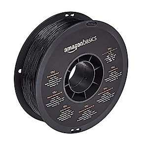Amazon Basics TPU 3D Printer Filament, 1.75mm, Black, 1 kg Spool (2.2 lbs)