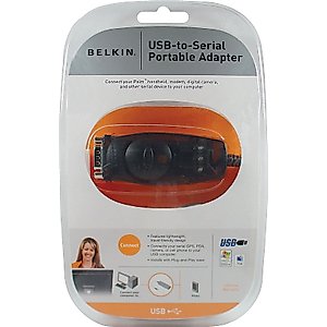 Belkin USB-to-Serial Portable Adapter for Notebook with LED Indicators