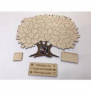 50pc Blank Wedding Tree Puzzle Guest Book Alternative. Add Your Own Personalization. A Great Guest Book Idea For a Wedding Reception, Birthday, Baby Shower, Anniversary or Any Event/Party.