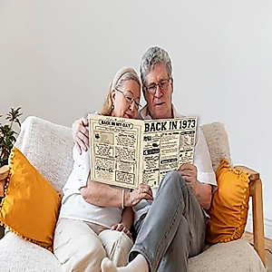 OJsensai Happy 51st Birthday Card for Men Women, Simple 51 Year Old Gift for Son Daughter, Big 1973 Bday Card for Husband Wife, Best 51 Birthday Gift Ideas for Sister Brother, Back In 1973