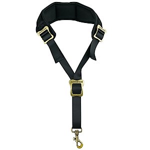 adorence Saxophone Neck Strap with Cushioned Padding & Swivel Metal Hook - Comfortable Sax Strap for Tenor, Alto- Black, Metal Adjuster