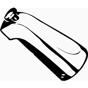 BrassCraft SWD0411 5-1/8 in. Mixet Bathtub Spout with Front Diverter and Top Shower Adapter in Chrome, Slip-On