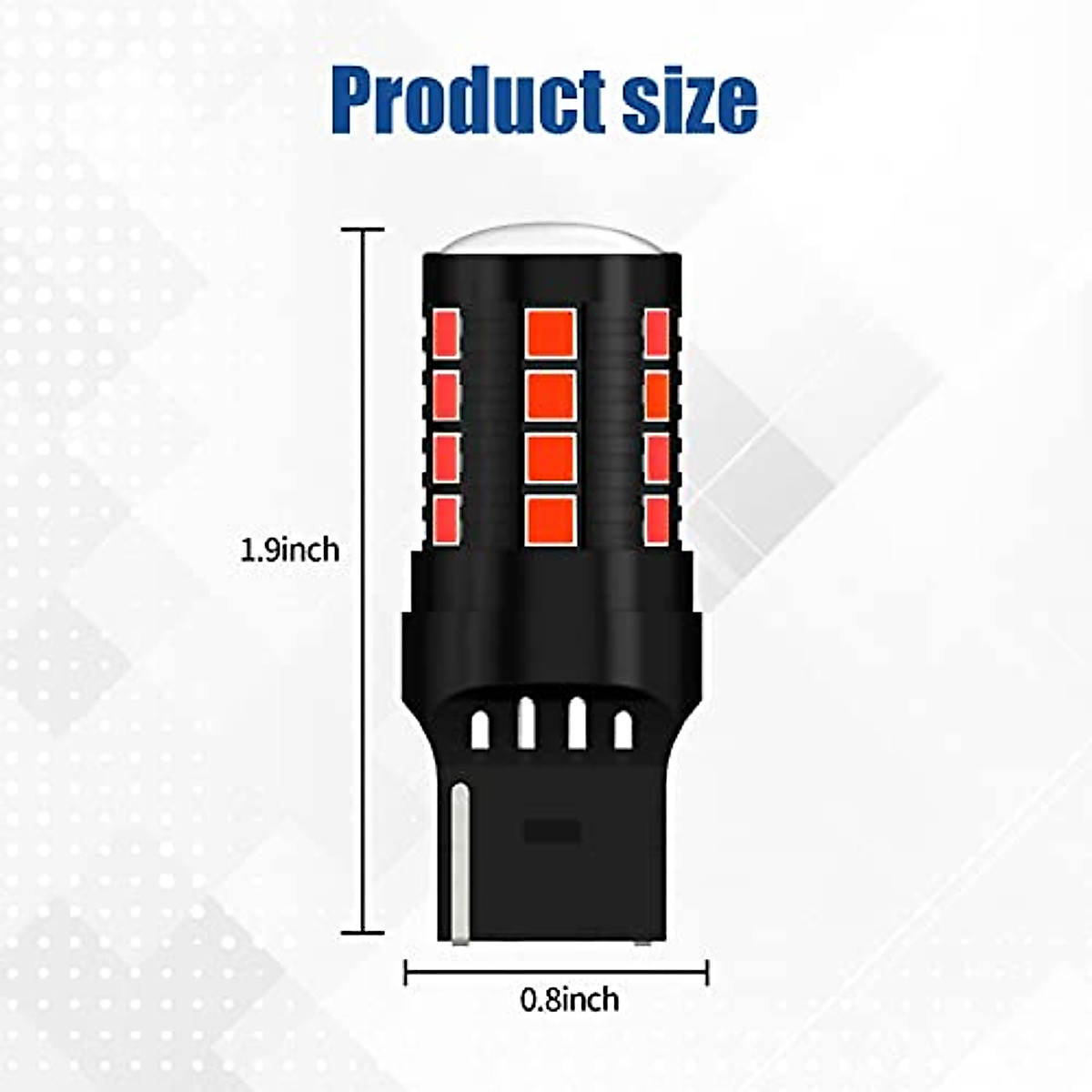 Yonput Pack-2 LED Bulb Reverse Light, Upgraded 7443 LED Bulbs for Reverse Lights, LED Lamps Replacement for Backup, Super Bright Light Fits for Car, Car Brake Turn Signal Lights (Red)