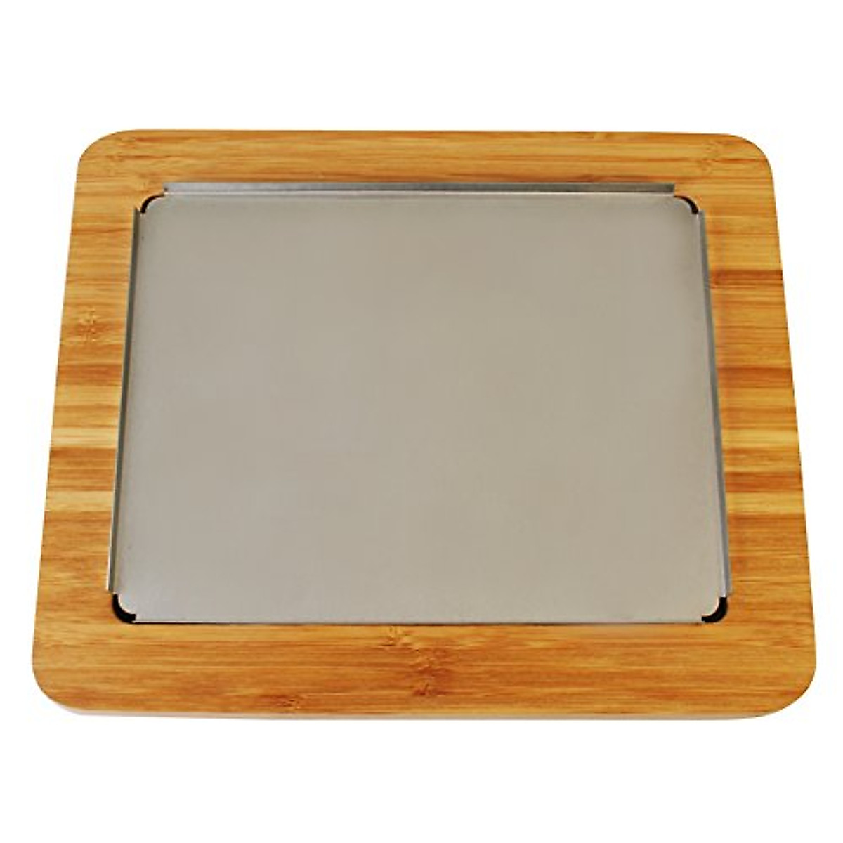 Artestia cheese board and cutlery,Bamboo Platter, Stainless Steel Tray, Serving Tray Wooden Cheese Board Set, Chacutery Accessories Board for Family Garthering Parties(without Stone)