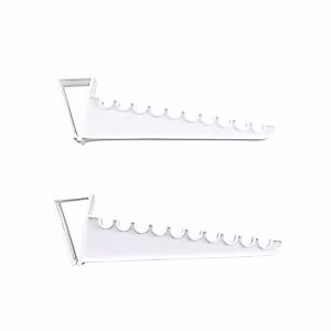 2 Pack Over the Door Valet Hook Space Saver Holds 10 Hangers Hanging System Closet Storage Organizer Laundry Ironing Rack Suits - Coats - Dresses Shirts Robes Closet Multi Purpose Hook