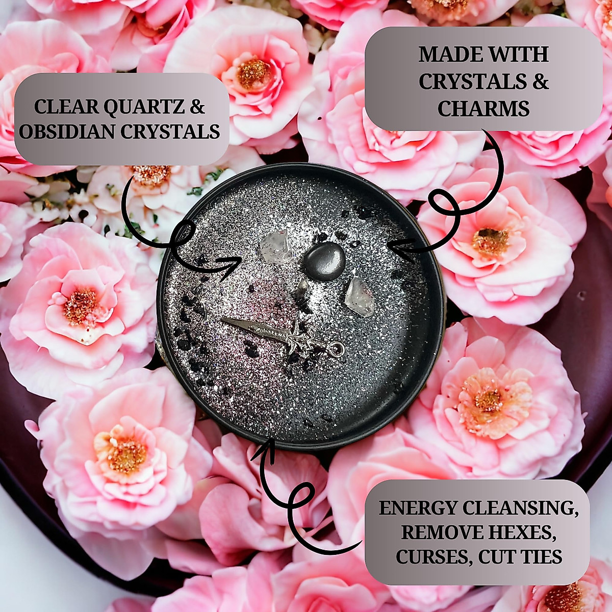 Destroy Everything Spiritual Candle to Cut Ties, Remove hexes and Bad luck | Energy cleansing | Soy Candles Non Toxic | Sage Candle | Cleanse Your Home & Calm and Relax (Small 4oz)