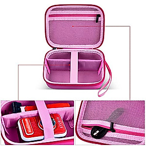 Kids Camera Case for VTech KidiZoom Creator Cam HD Video Camera/ for KODAK Printomatic Digital Instant Print Cameras Toys, Carrying Storage Organizer Bag Also Holds Tripod Accessories(Box Only)-Pink