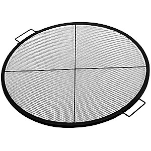 VEVOR Round Fire Pit Grate, 31" Diameter Fire Pit Grill Grate, X-Marks Round Grill Grate, Black Steel Fire Grate, Fire Pit Cooking Grate with Handles, Fire Grill Grate for Outdoor Fire Pit, Campfire