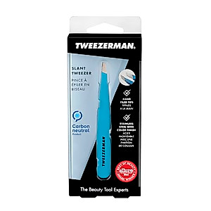 Tweezerman Slant Tweezer -Blue Jewel Model No. 1230-B09R, multi
