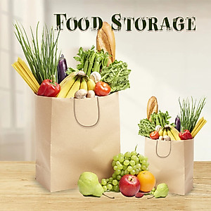 COGLARING 100Pcs 11x5.9x11 Gift Bags Black Kraft Paper Bag with Handles Bulk for Favor Grocery Retail Party Birthday Shopping Business