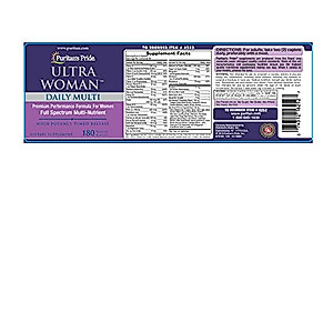 Puritans Pride Ultra Women Daily Multi Timed Release, 180 Count