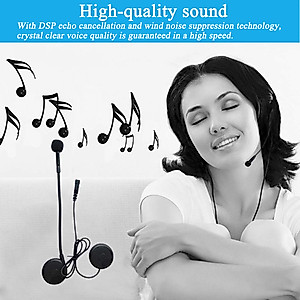 Motorcycle Helmet Wireless Bluetooth Headset Headphones for Helmets Wireless Headphones with Microphone Sound System for Motorcycle 0.27 inches Silm