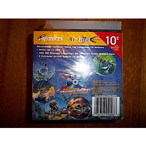 Memorex Action X CD-R Discs 10 Pack Motocross X Games Salomon Sports Adrenaline Hunters CD Included