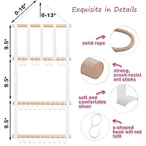 Flymind Hair Bow Holder for Girls, Baby Headband Holder Hair Bows Organizer Hanger Storage Wall Hanging Home Decor for Girls Room (White)