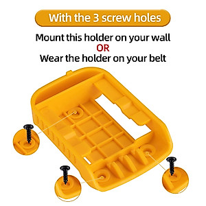 Crtbelfy 5 Pack Battery Holder Compatible for Dewalt 20V 60V Battery Mounts Hanger Dock Holder Fit for DCB200 DCB203 DCB205 Batteries