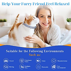 PUPMATE 4-Pack Adjustable Calming Collars for Cats with Cat Pheromones - Relieve Stress and Anxiety, Promotes Relaxation, 60-Day Long-Lasting Comfort, Effective for Calming and Behavior Management
