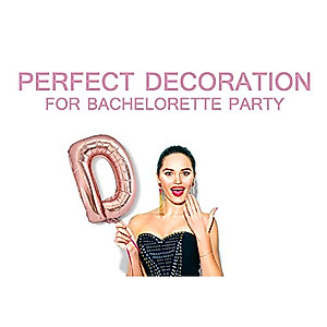 Big BRIDE TO BE Balloons Rose Gold 16" Letters Banner - Bachelorette Party Decorations Kit - Hen Party Supplies and Favors - Bridal Shower and Hen Party Decorations set