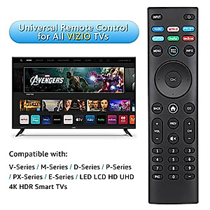 OMAIC XRT140 Universal Remote Control for All VIZIO LED LCD HD 4K UHD HDR Smart TVs
