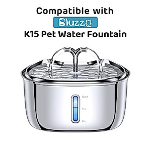 Cat Water Fountain Filters, 8PCS Carbon Filters & 8PCS Pre-Filter Sponges, Pet Water Fountain Filters for K15 2.5L/84oz Stainless Steel Cat Water Fountain Dog Water Fountain