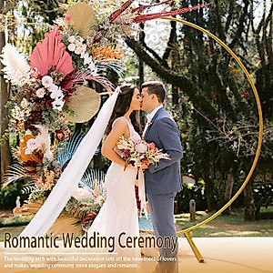 Wedding Arch Round Backdrop Stand Wedding Arches for Ceremony Wedding Arch Stand 6.6ft Round Balloon Arch Frame Golden Balloon Arch Stand Round Balloon Backdrop Frame (6.6ft Gold)