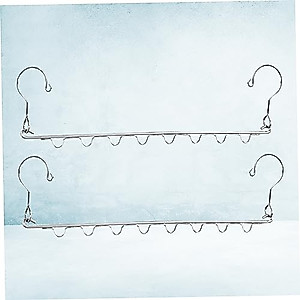 GARVALON Clip Hangers 2pcs Clothes Hangers Clothes Drying Rack Storage Hanger Hook up Storage Artifact Show Off Fold Drying Rack Storage Rack Clip Hooks