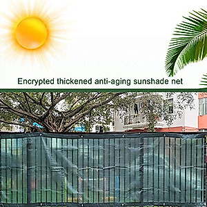 ZRSWV 3ft x 16.4ft Heavy Duty Privacy Screen Fence, Shade Cloth Windscreen Mesh Fabric with Grommet, Shading Rate 95% with Free Zip Ties, Shade Net Awning for Balcony Privacy