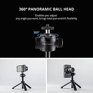 PGYTECH Extension Pole Tripod for Mirrorless Cameras, Mini Selfie Stick Portable Travel Vlog Webcam Desk Mount, Small Vlogging Stand for Camera